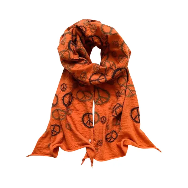 Kapital Fulling Wool Happy Scarf 'orange - Yellow