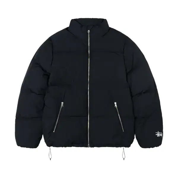 StüSsy Down Puffer Parachute Ripstop - Black | Editorialist