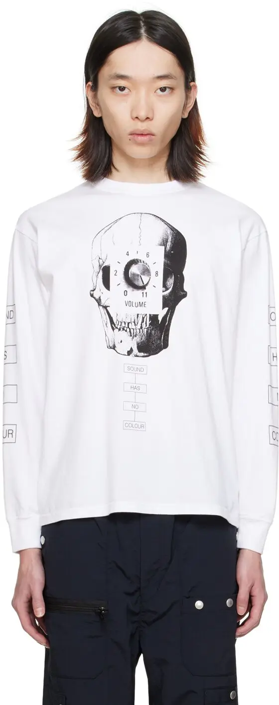 Undercoverism Printed Long Sleeve T-Shirt In White - 54% Off 