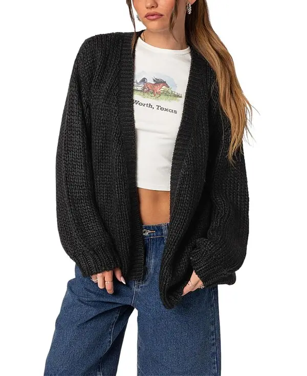 EDIKTED Anina Oversized Knit Cardigan