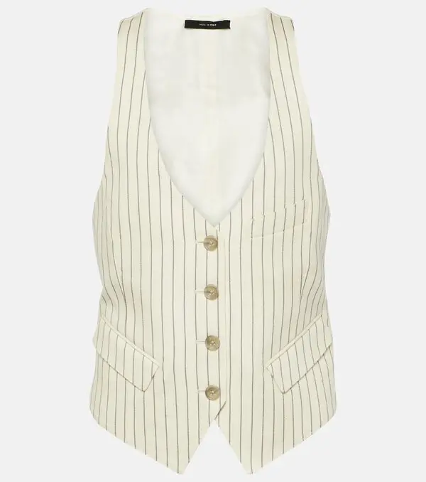 TOM FORD Pinstripe Wool-blend Vest