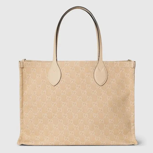 Gucci Ophidia Gg Large Tote Bag Fabric Neutral Editorialist