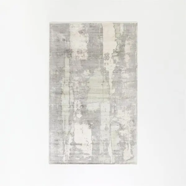 Crate & Barrel Tottori Grey Abstract Area Rug - Grey/off-white ...
