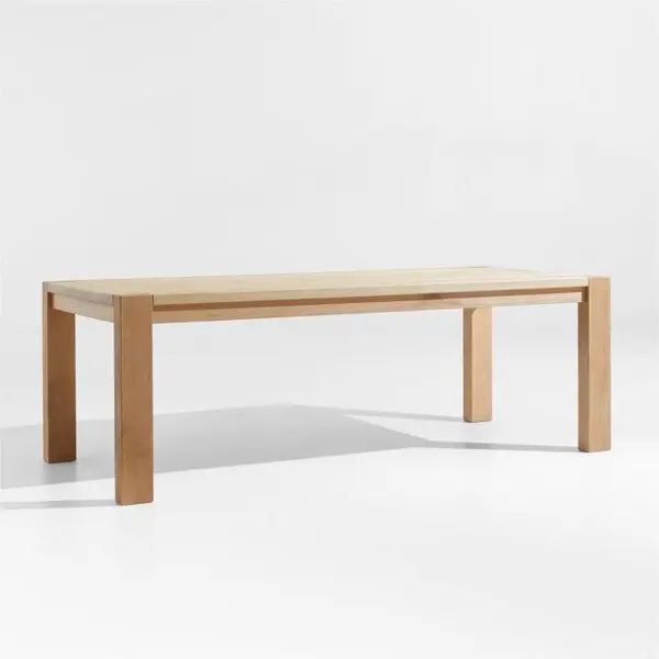 Crate & Barrel Terra White Oak Solid Wood Dining Table Natural