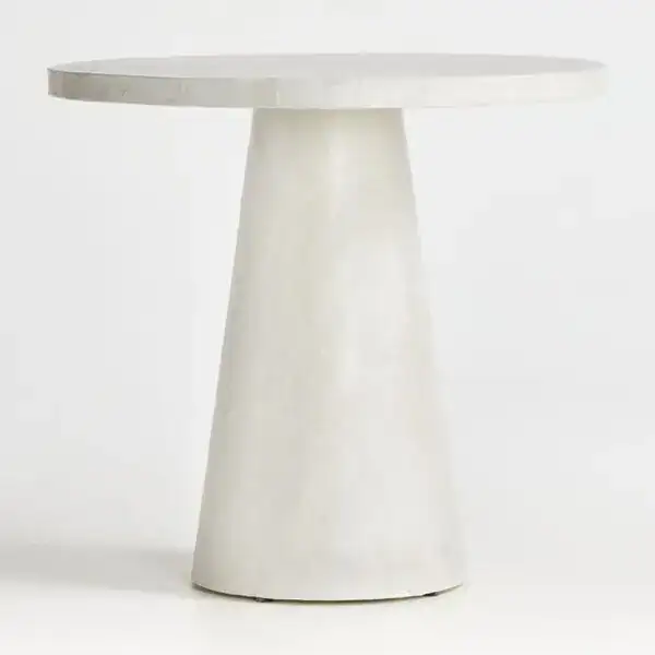 Crate & Barrel Willy Plaster Pedestal Bistro Table Leanne Ford - White ...