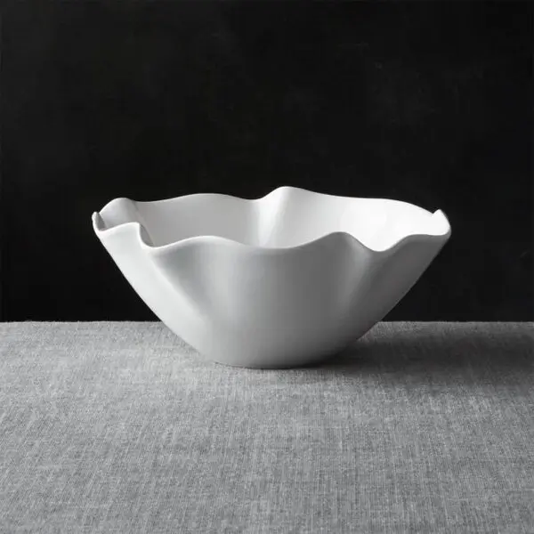 Buy Crate & Barrel Ruffle Small Bowl White At 20 Off Editorialist