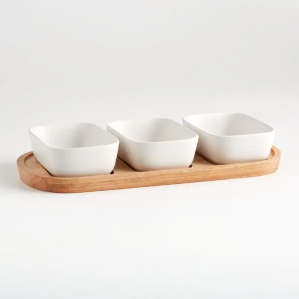 Crate & Barrel Oven-to-Table Serving Bowls and Platter - Thumbnail 5