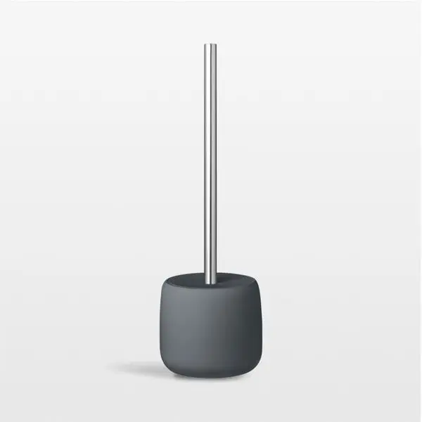 Crate & Barrel Blomus Sono Grey Decorative Toilet Plunger And