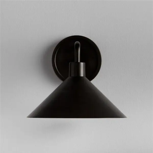 Crate & Barrel Andre Wall Sconce Light - Black | Editorialist