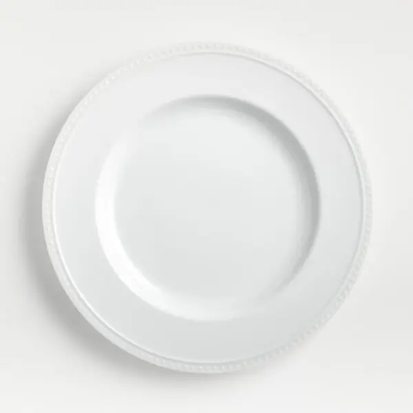 Crate & Barrel Staccato Dinner Plate - White | Editorialist