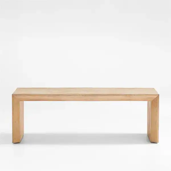 Crate & Barrel Baja Oak Wood Rectangular Coffee Table - Natural | Editorialist