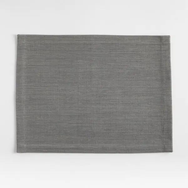Buy Crate & Barrel Grasscloth Rectangular Metal Cotton Placemat Grey