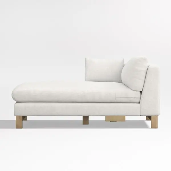 Buy Crate & Barrel Pacific Leftarm Chaise Lounge With Wood Legs