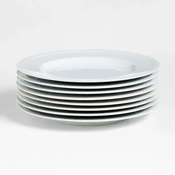 Buy Crate & Barrel Staccato Dinner Plates, Set Of 8 - White At 5% Off ...