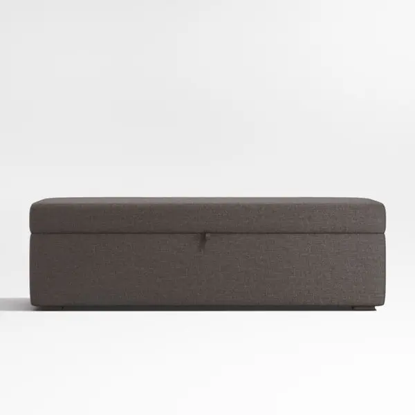 Crate & Barrel Lounge Deep Storage Bench - Customizable/grey | Editorialist