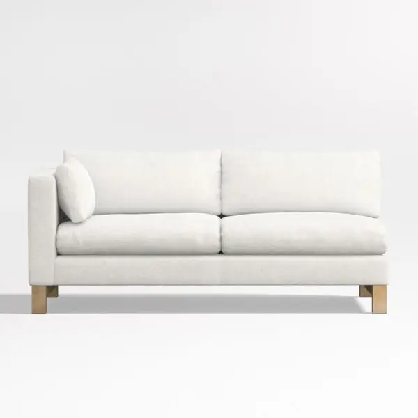 Crate & Barrel Pacific 2-seat Left Arm Sofa With Wood Legs ...