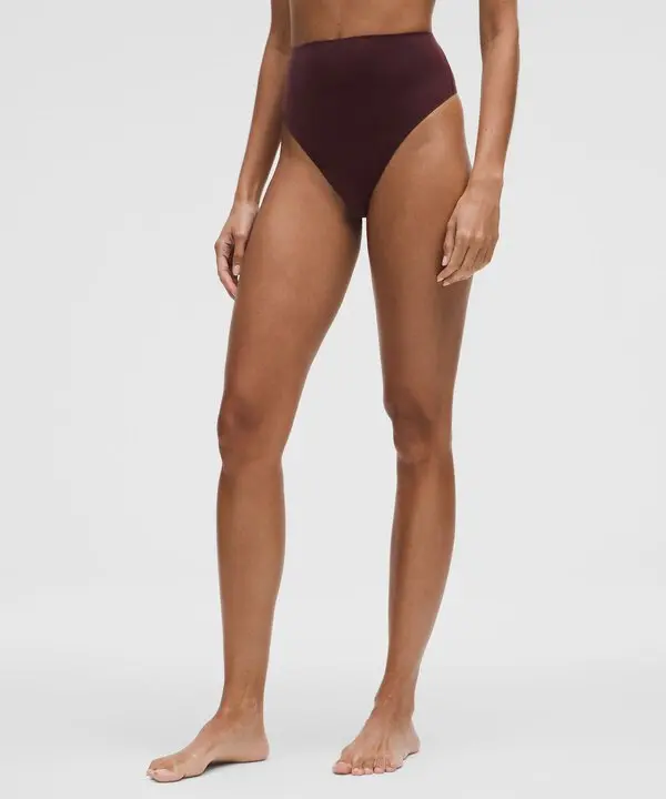 Lululemon Wundermost Ultra-soft Nulu High-waist Thong Underwear - Goodnight Plum