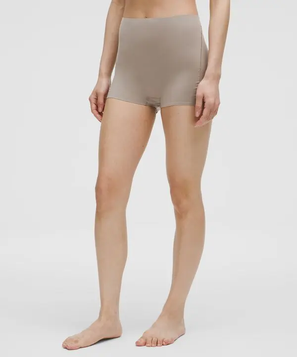 Lululemon Wundermost Ultra-soft Nulu Super-high-rise Shortie Underwear 2 - Warm Ash Grey