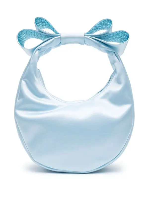 Mach & Mach Bow-detail Satin Tote Bag