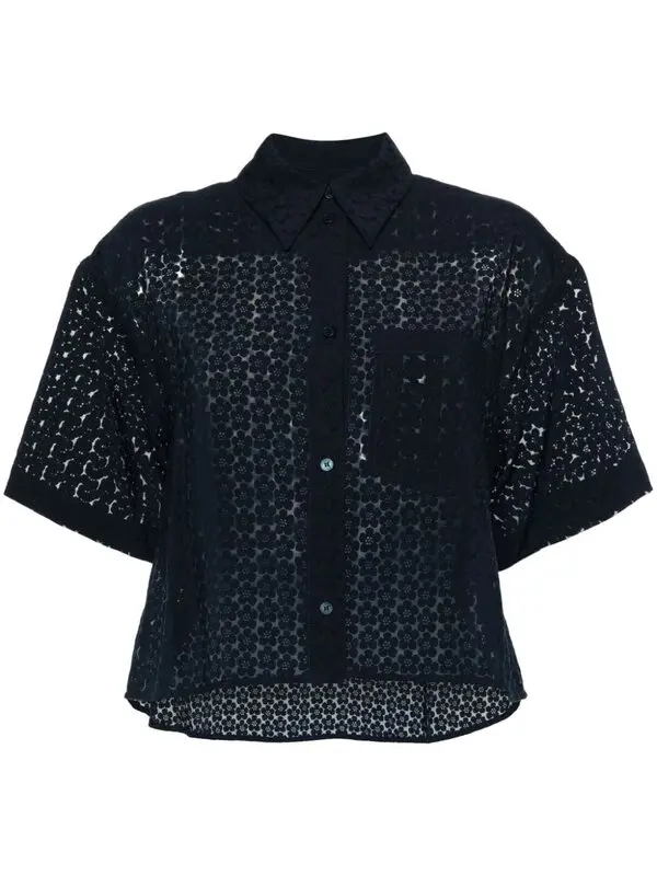 Kenzo Boke Devore Cropped Shirt