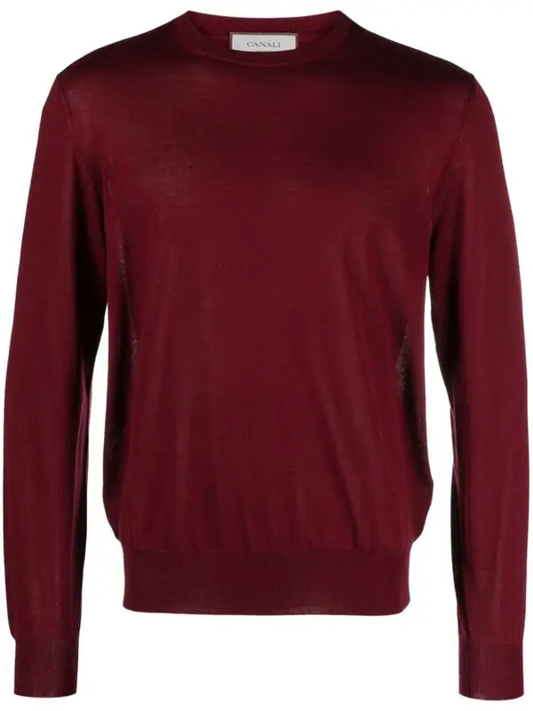 Canali Crew-neck Jumper - Red