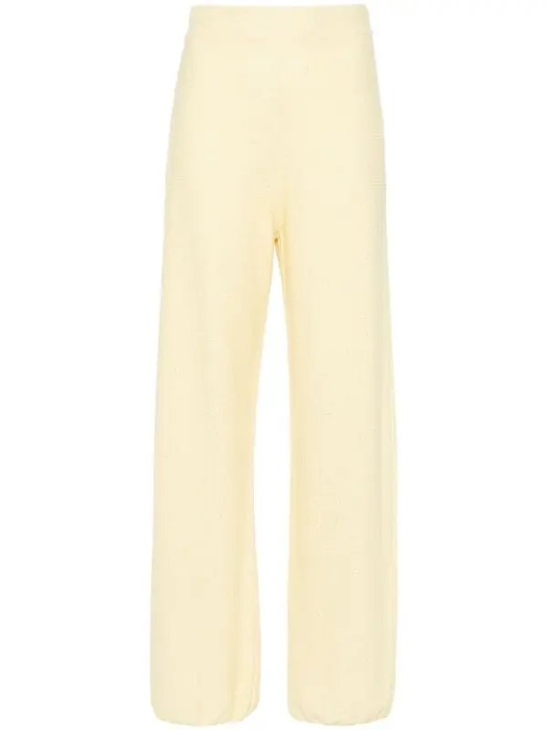 Fabiana Filippi Sequin-embellished Knit Trousers - Yellow