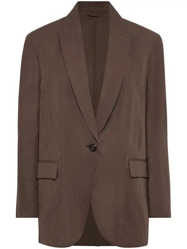 Brunello Cucinelli Single-breasted Cotton Blazer