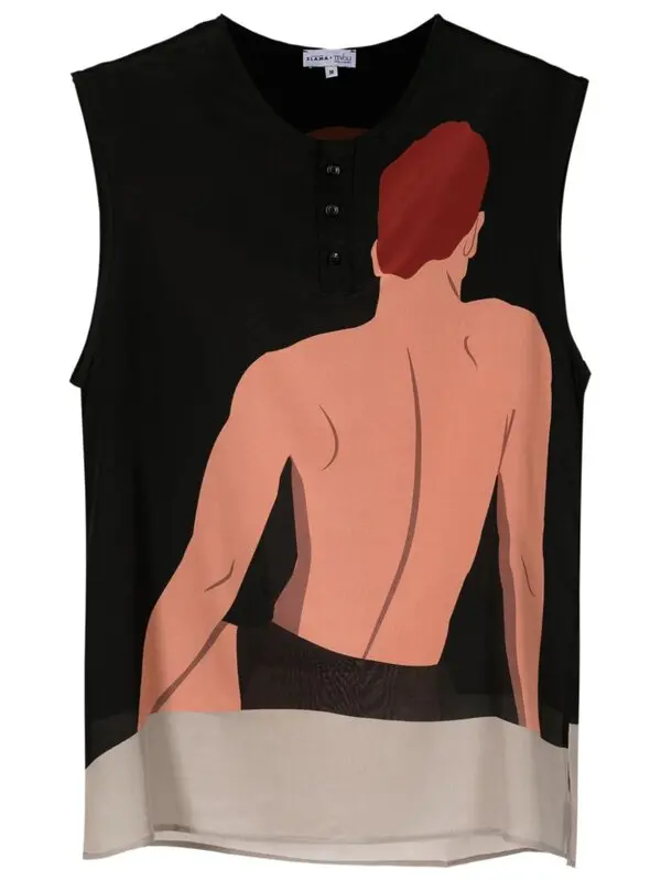 AMIR SLAMA Graphic-print Tank Top