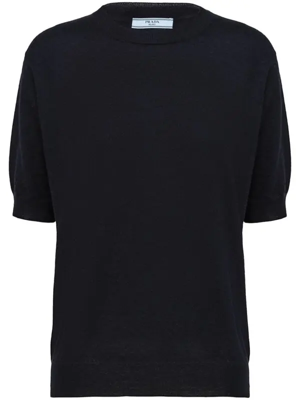 Prada Triangle-logo Cashmere Top