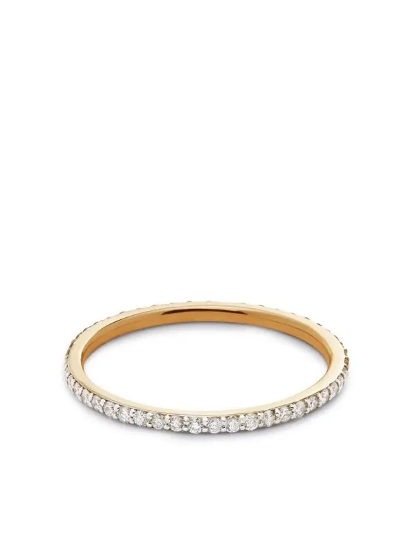Monica Vinader 14kt Yellow Diamond Band Ring - Gold