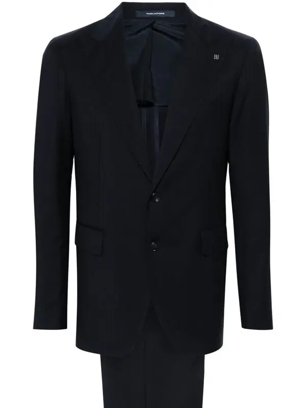 Tagliatore Brooch-detail Wool Suit