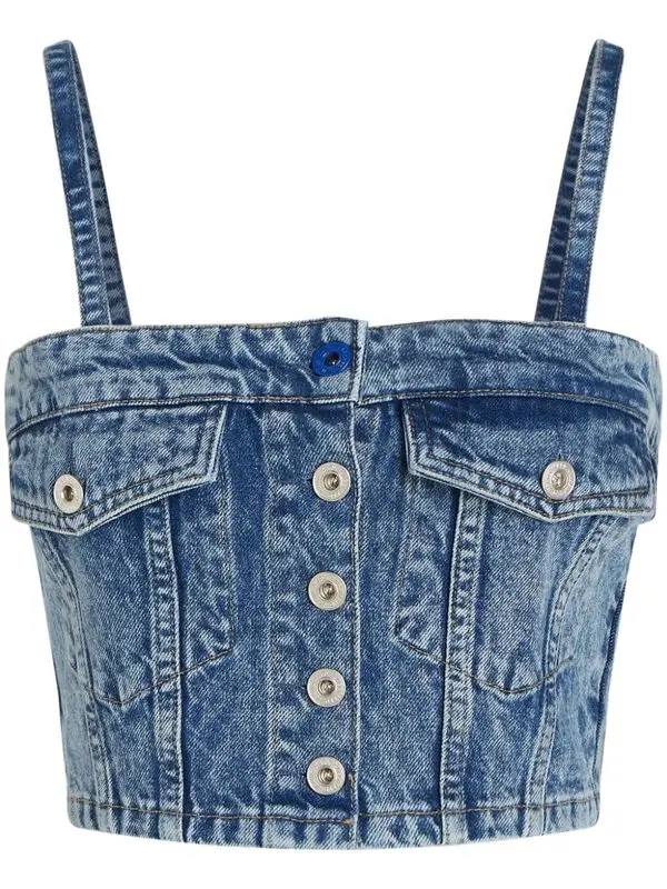 Karl Lagerfeld Denim Bandeau Top