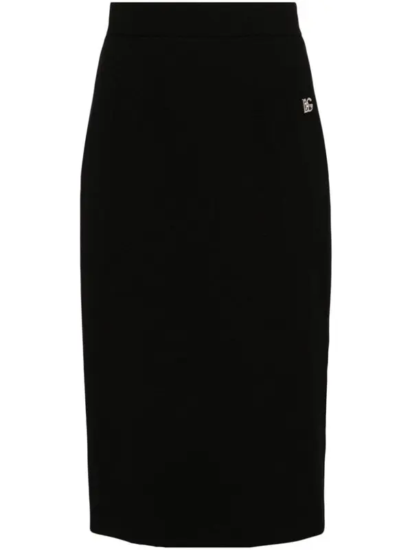 Dolce & Gabbana Virgin Wool Pencil Midi Skirt