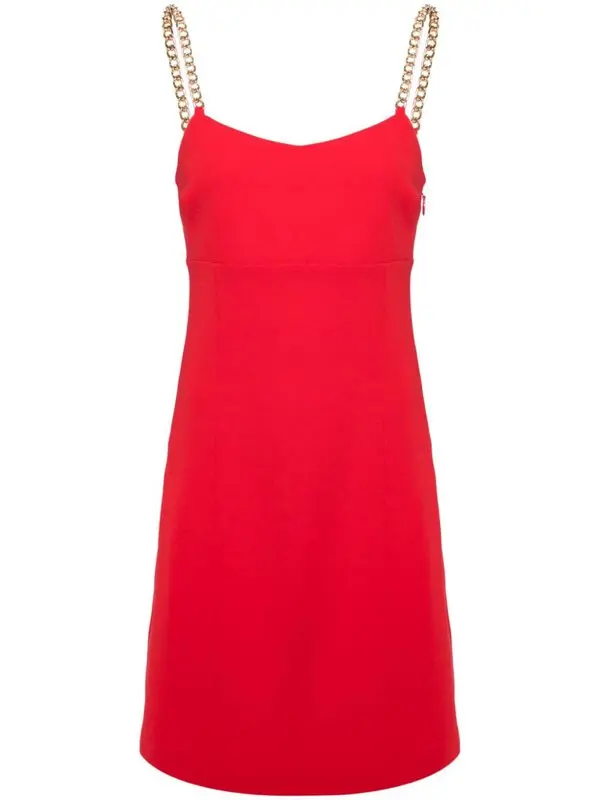 Michael Kors Embellished Crepe Slip Dress - Red