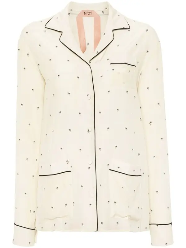 N°21 Palm Tree Print Silk Shirt