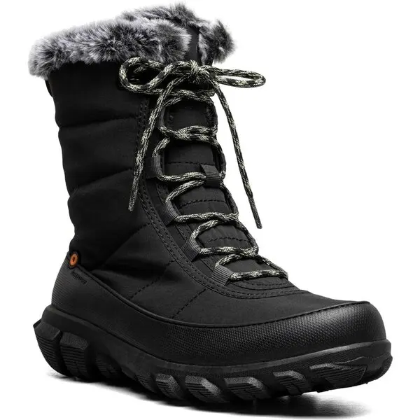 Bogs Cedar Quilted Waterproof Boots - Black