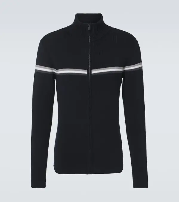 Fusalp Wengen Fiz Wool Zip-up Cardigan - Blue