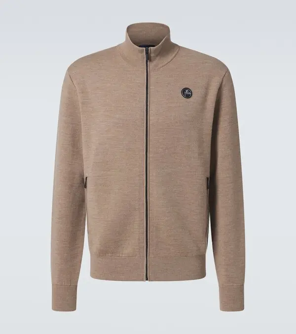 Fusalp Mayeul Wool-blend Zip-up Cardigan - Beige