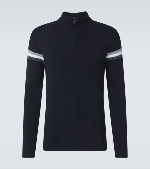 Fusalp Wengen Iv Wool Half-zip Sweater - Blue