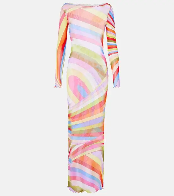Emilio Pucci Iride Tulle Maxi Dress - Multicoloured