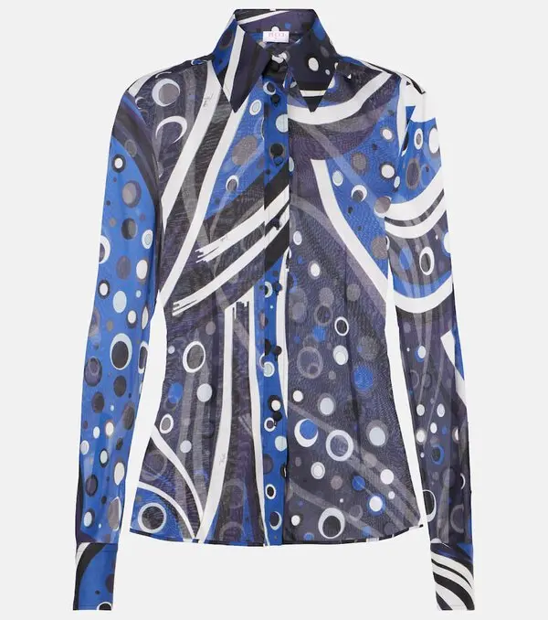 Emilio Pucci Fontane Printed Cotton Muslin Shirt - Multicoloured