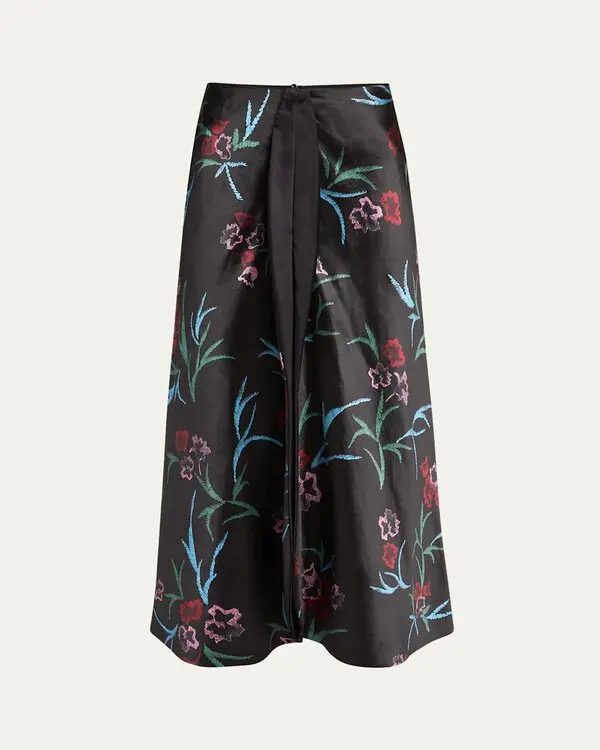 Giorgio Armani Floral Silk Maxi Skirt