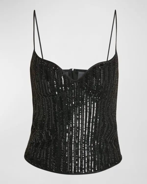 Giorgio Armani Micro Baguette And Sequin Bustier Top