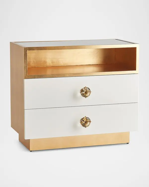 JULIA BUCKINGHAM FOR GLOBAL VIEWS London 2-drawer Nightstand