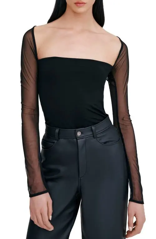 MARCELLA Lucia Long Sleeve Top - Black