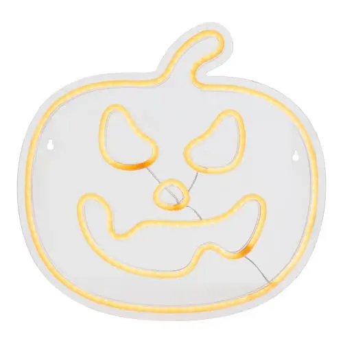 NORTHLIGHT Led Jack-o-lantern Neon Lighted Halloween Wall Or Window Decoration15"