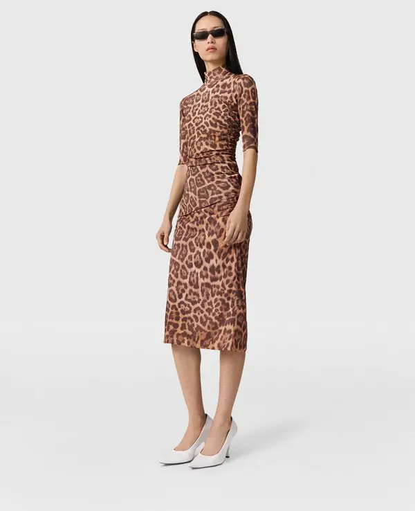 Stella McCartney Midi Skirt - Leopard Print