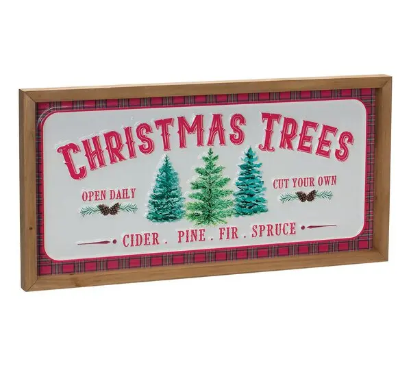 MELROSE Christmas Tree Sign