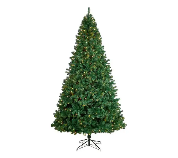 NEARLY NATURAL 11' Christmas Tree With 1000 Cle Ar Led Lights
