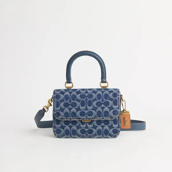 Coach Restored Rogue Top Handle Bag - Brass/Blue | Editorialist